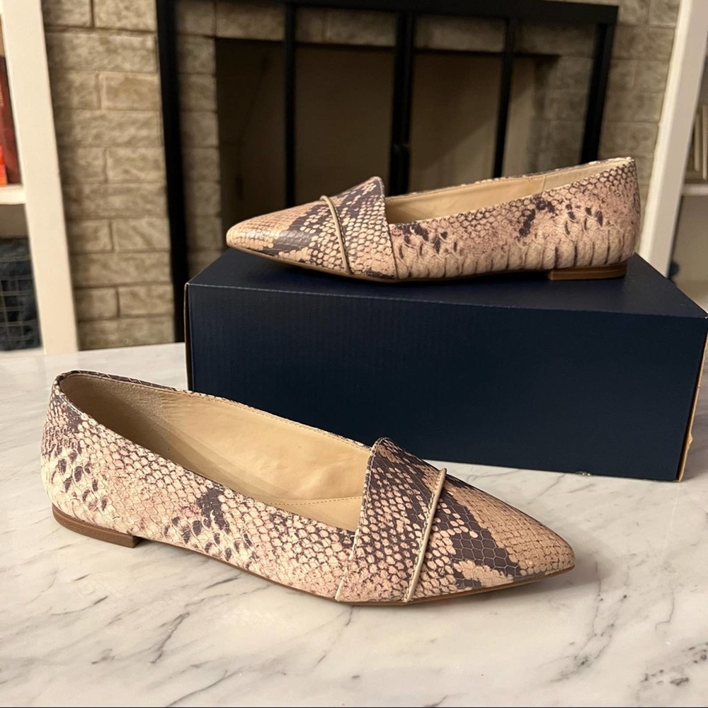 New Cole Haan Ellora Skimmer Python Print Pointed Toe… - Gem